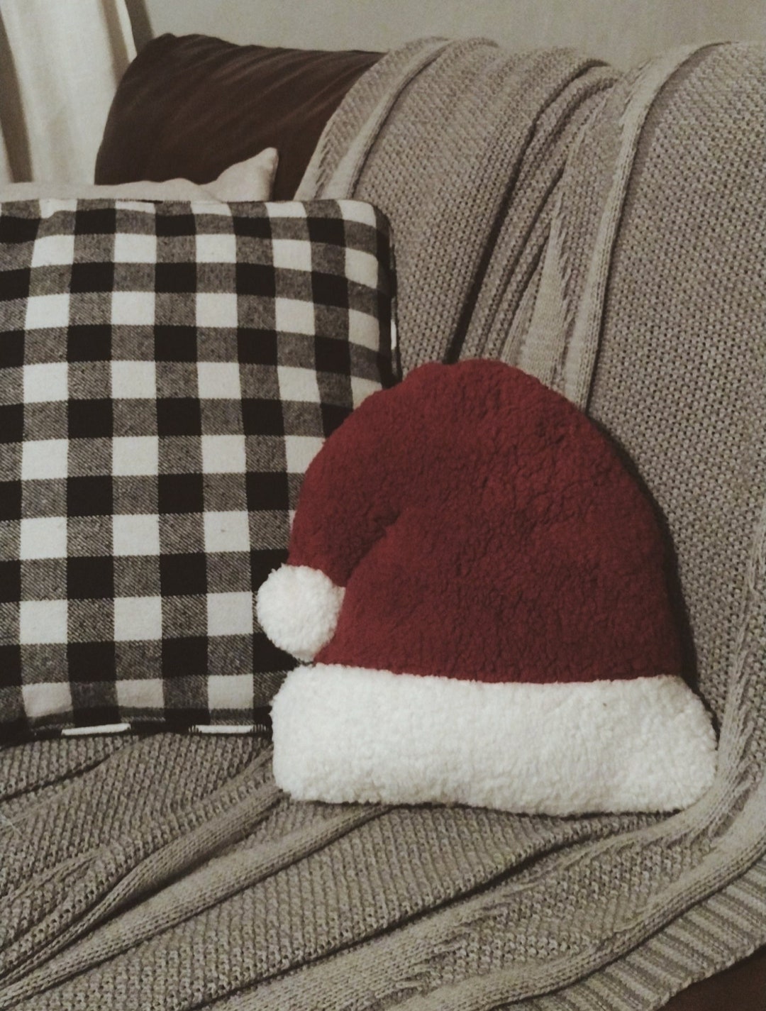 Christmas Santa Hat Pillow - Etsy