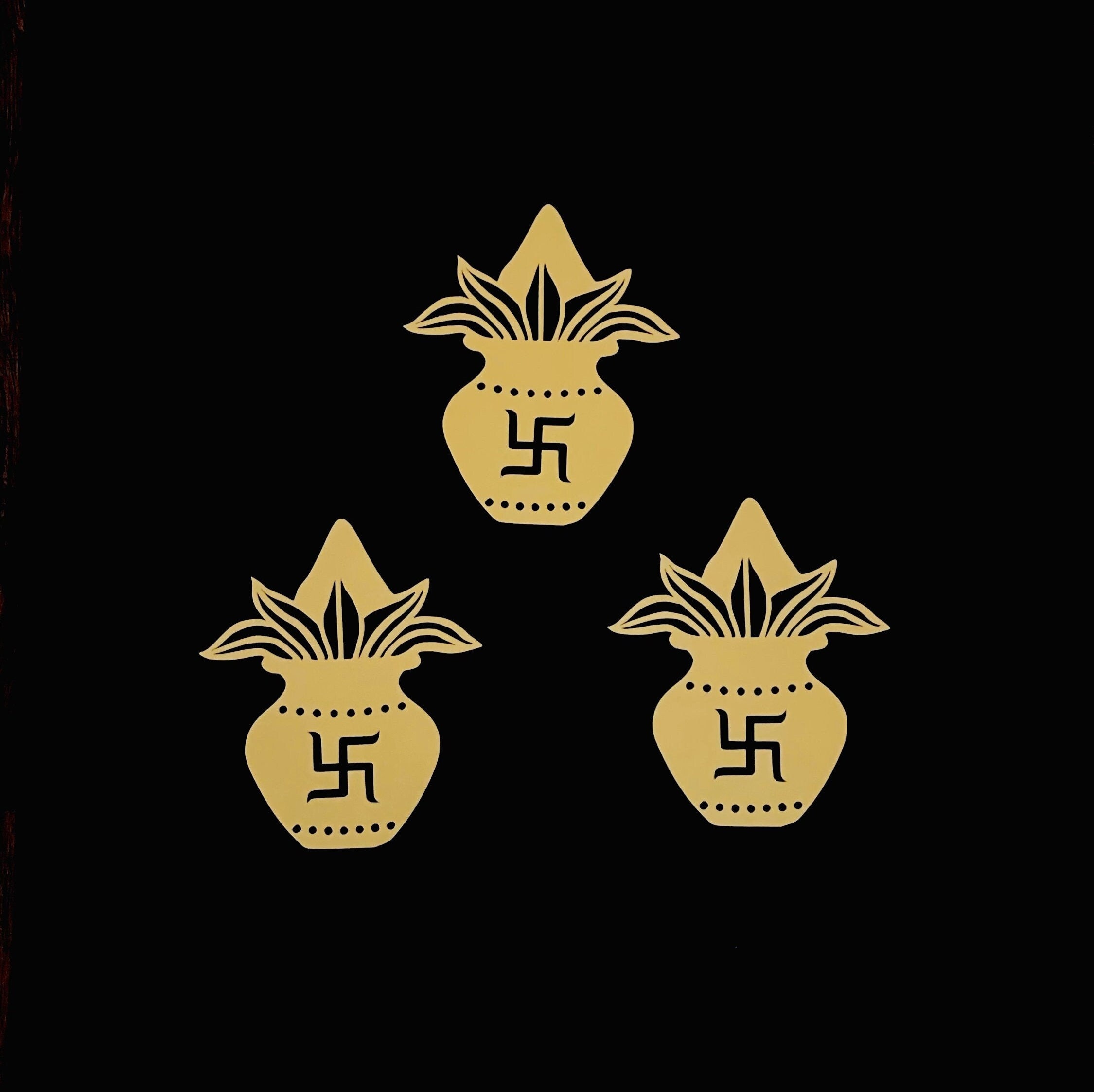 Set of 4 Kalash/ Cutouts/kalasam/pooja Backdrop/indian Festival Decor ...