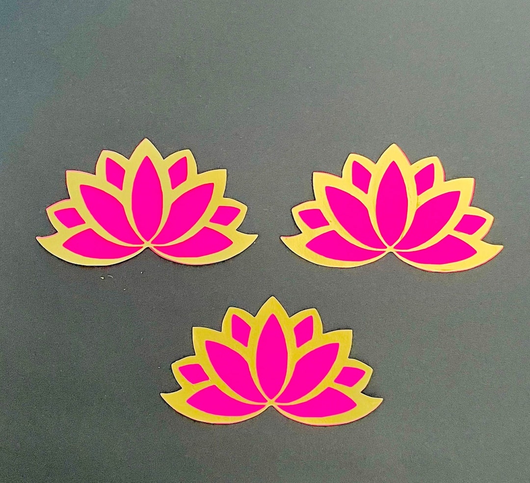 Set of 6 Card Stock Stock Lotus Cutout/lotus Shapes Paper Cuts/lotus ...