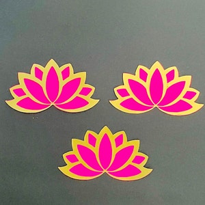 Set of 6 Card Stock Stock Lotus Cutout/lotus Shapes Paper Cuts/lotus ...