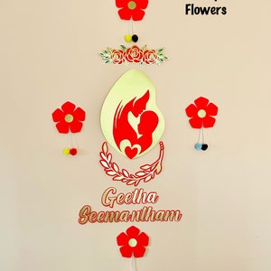 Seemantham Decor+name Banner/baby Shower Decor/valaikaappu/godh Bharai ...