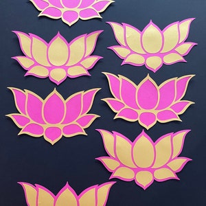 Set of 6 Card Stock Lotus Cutout/lotus Shapes Paper - Etsy