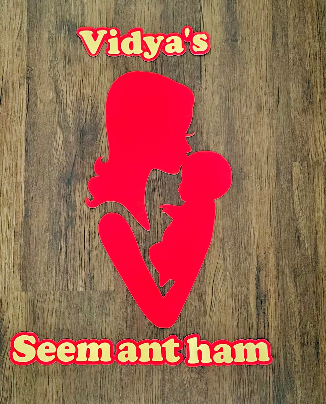 Large Seemantham Decorname Bannercustomizable/baby Shower - Etsy