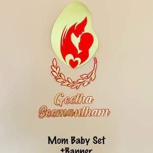 Seemantham Decor+name Banner/baby Shower Decor/valaikaappu/godh Bharai ...