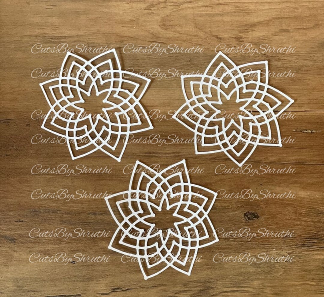 Set of 6 Muggu Cutouts/rangoli/ Kolamcuts for Shivarathri/gruhapravesh ...