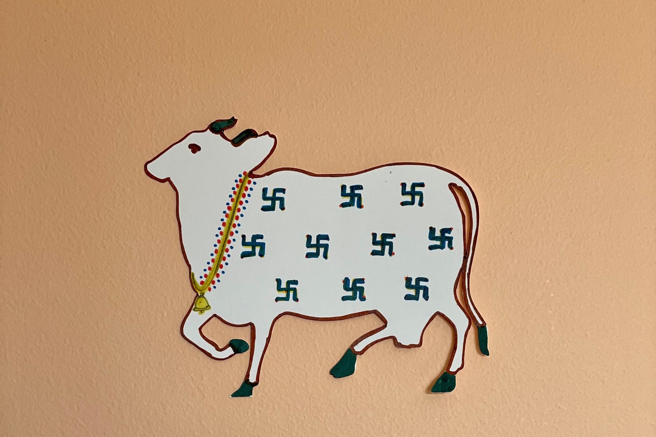 Pichwai Cow set of 4 Pichwai Cutouts for House - Etsy