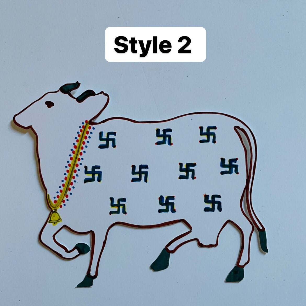 Pichwai Cow set of 4 Pichwai Cutouts for House - Etsy