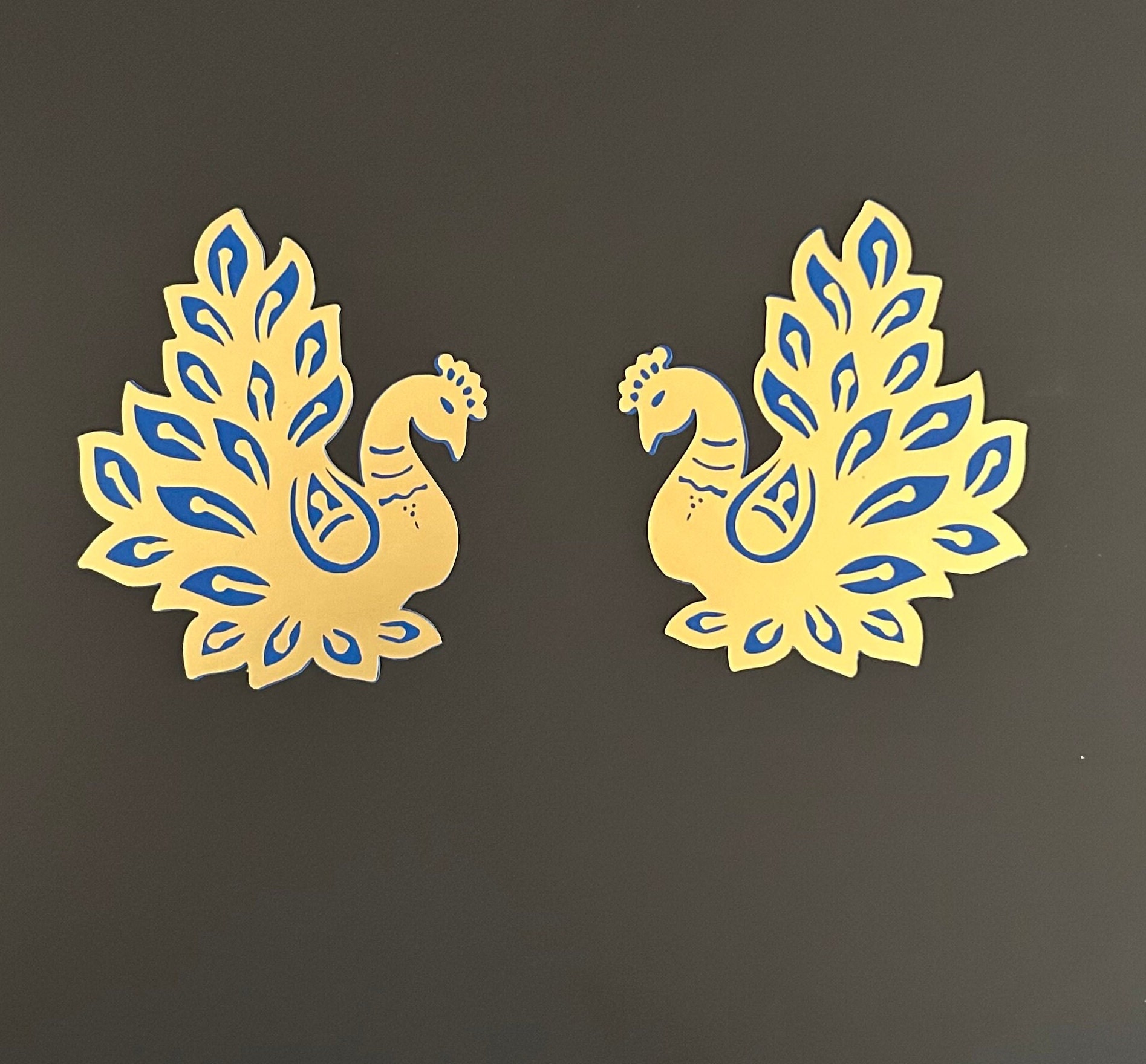 Set of 4 Card Stock Peacock Cutout/lotus Shapes Paper - Etsy