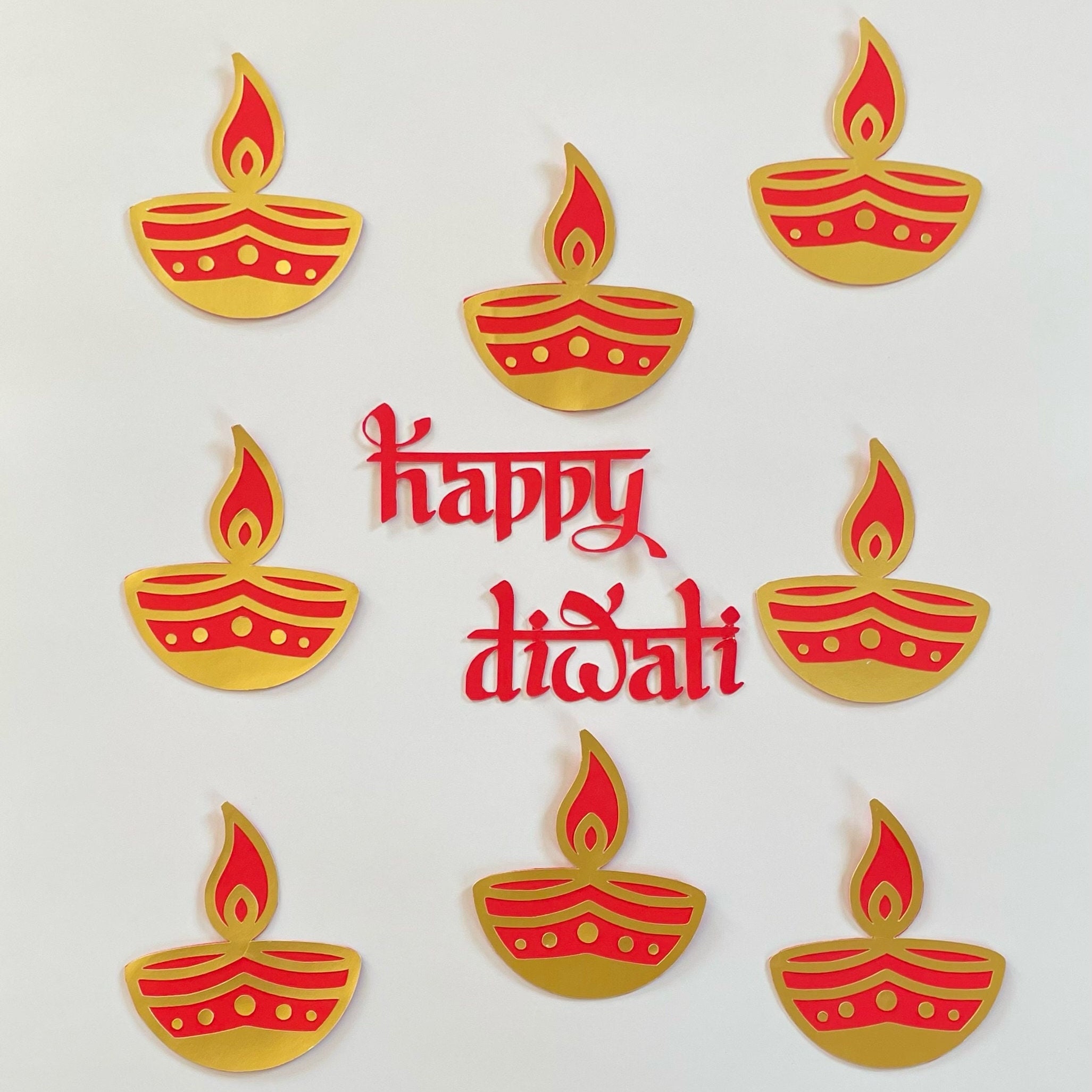 Diwali Cardstock Diya Decor for Diwali /housewarming/pooja Decorations ...