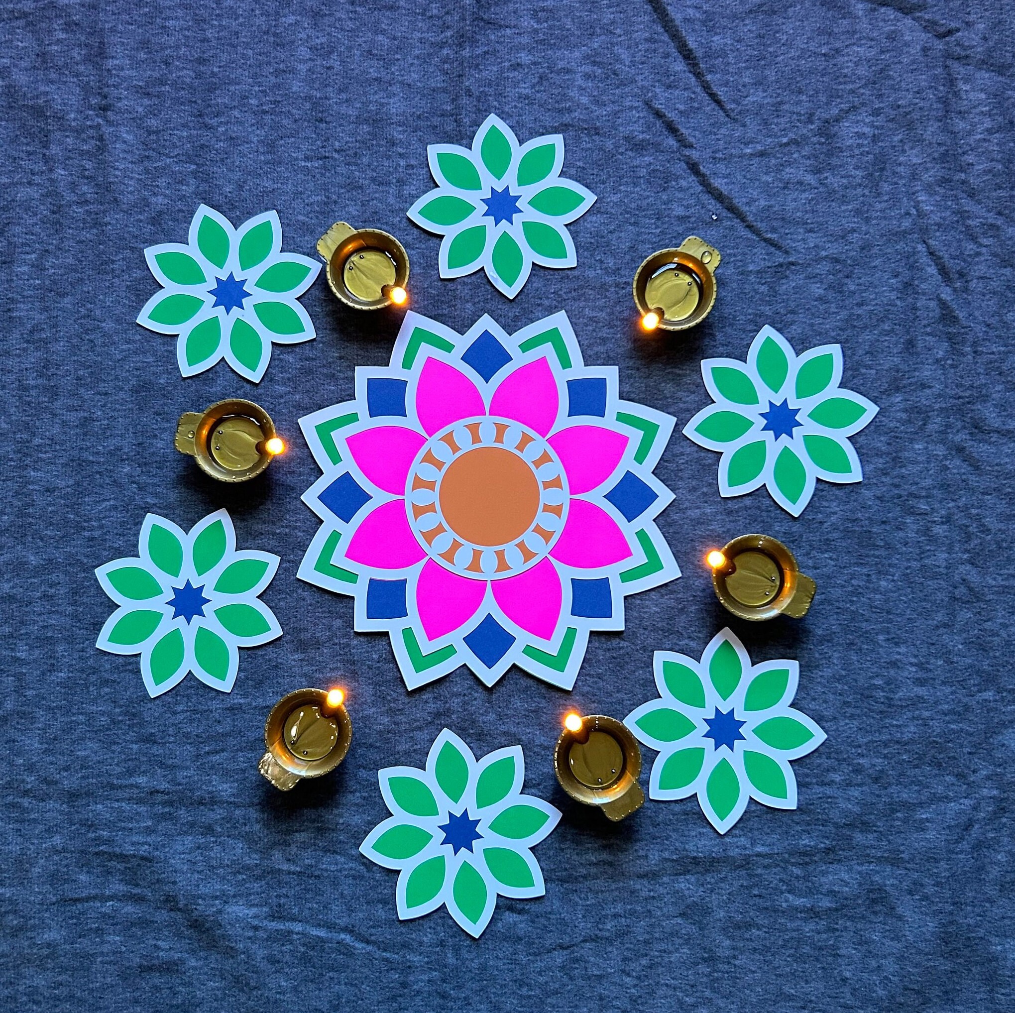 Reusable Rangoli /mess Free Rangoli / Diwali Floor Mat Rangoli / Kid ...