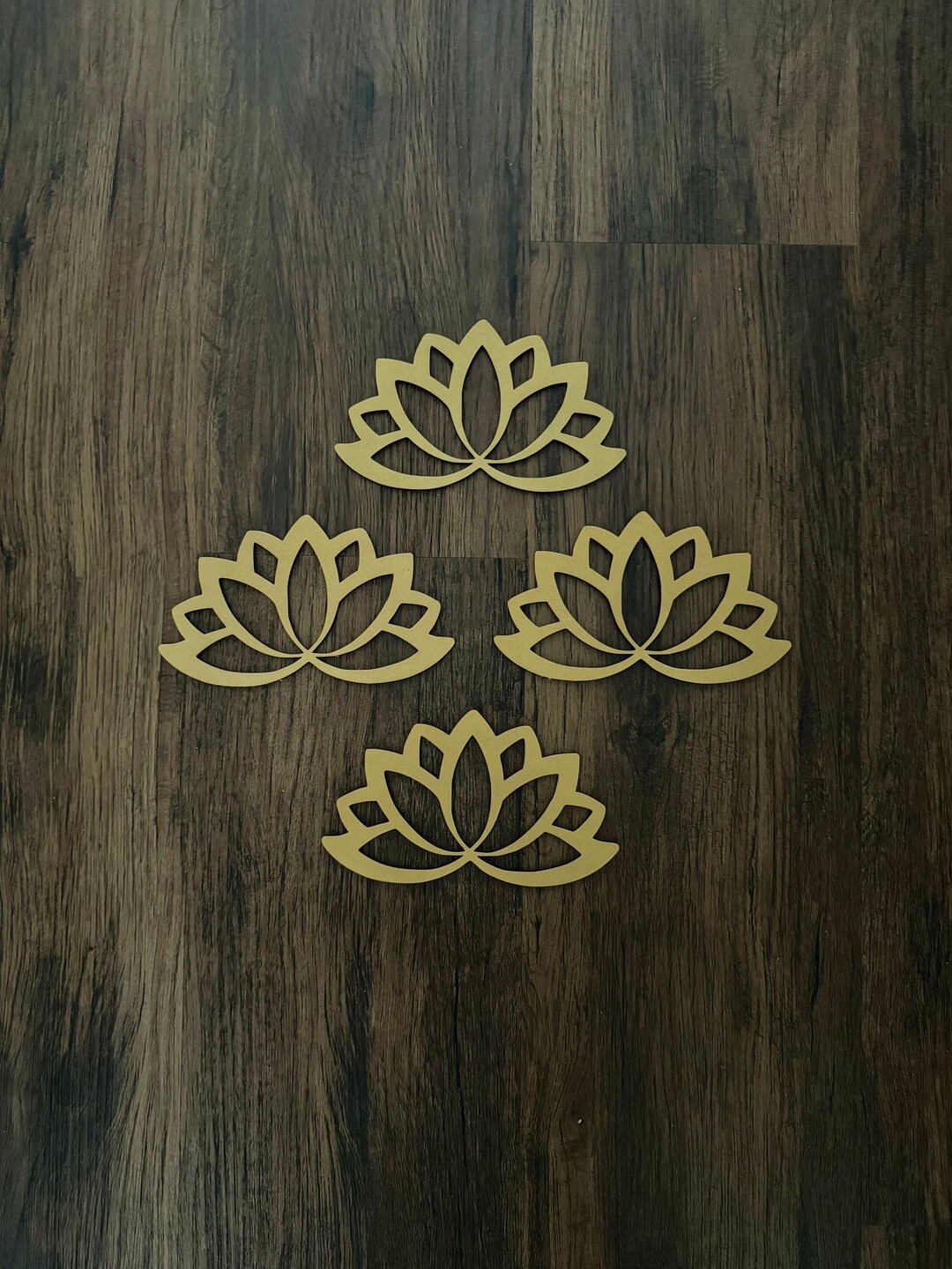 Set of 10 Pieces Wood Lotus Cutouts/ Kolam Decor/indian Festive Decor ...