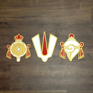 Wood Shanku Chakra Nama Cutouts /kolam Decor/indian Festive Decor/house ...