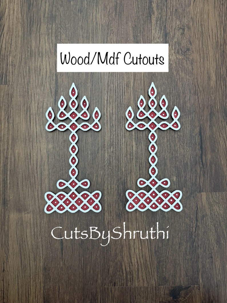 Wood Muggu Deepam Cutouts/rangoli Border for Shivarathri/gruhapravesh ...