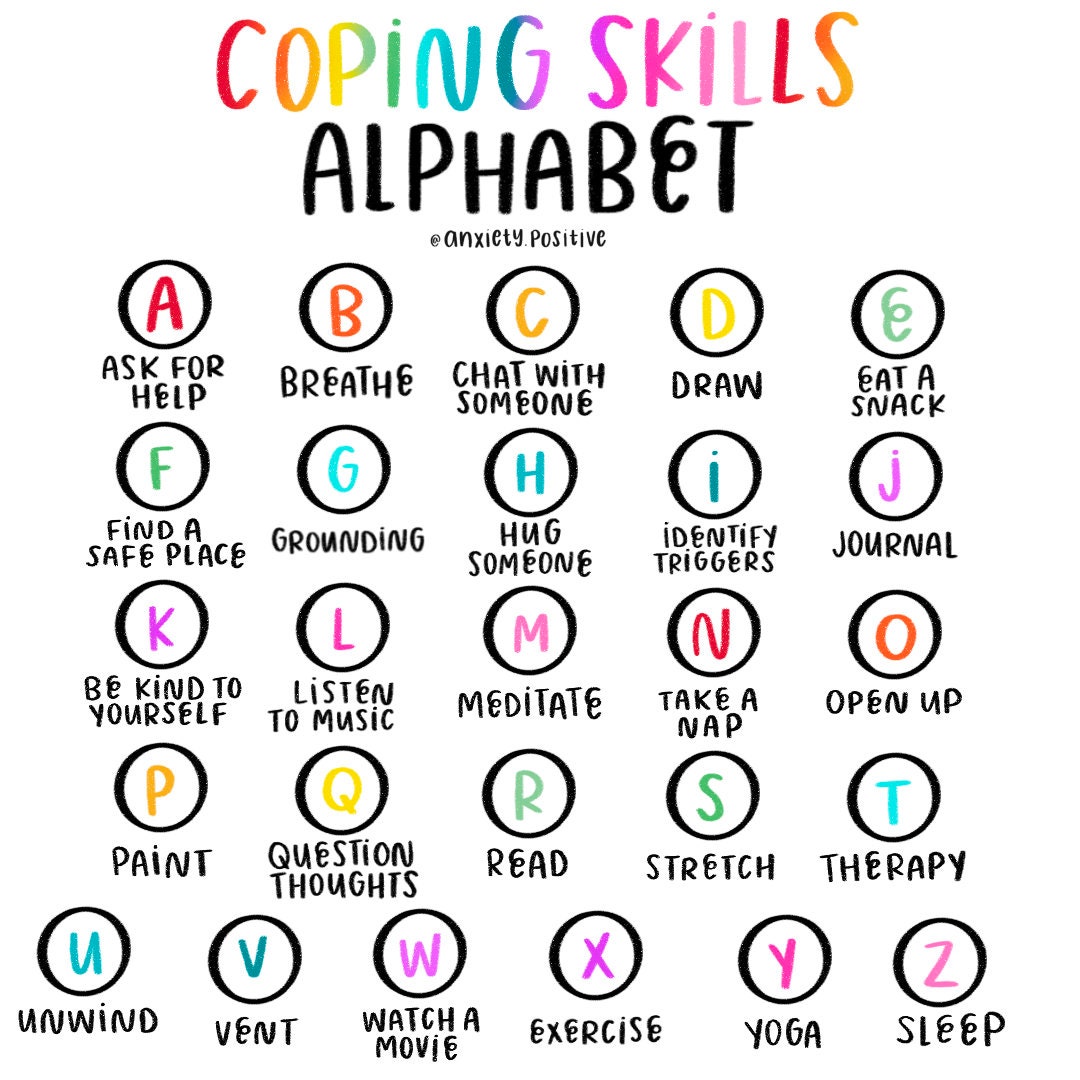 A-Z Coping Skills Print - Etsy