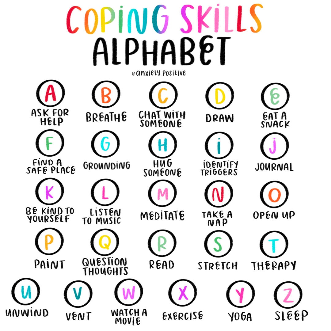 A-Z Coping Skills Print - Etsy
