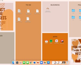August Calendar Desktop Organizer Soft Brown - Etsy