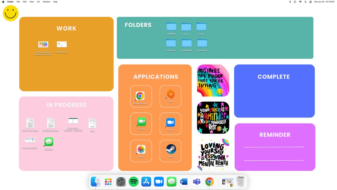 Colorful Desktop Organizer Wallpaper - Etsy