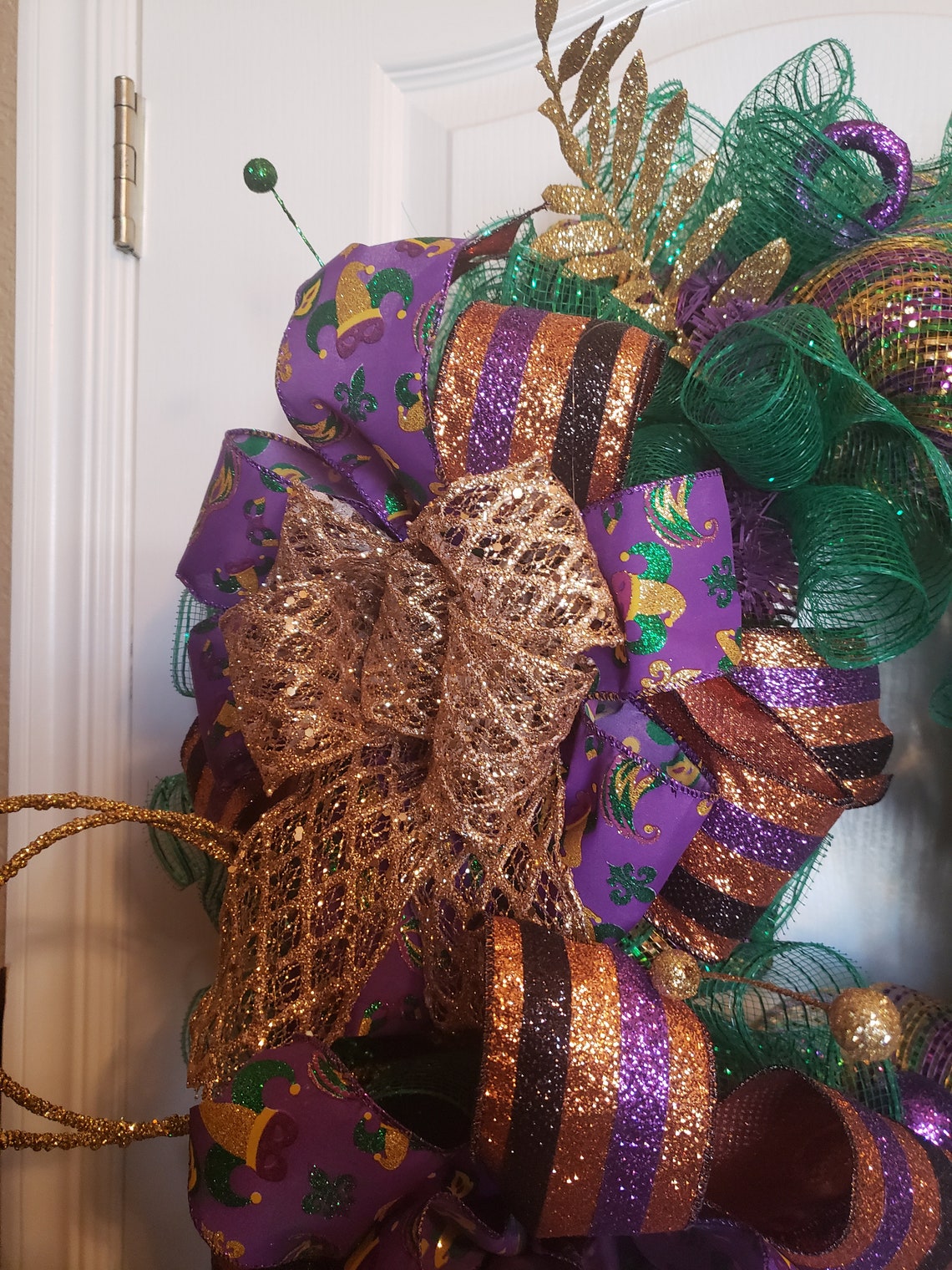 Mardi Gras Wreath, Mask Wreath, Jester Wreath, Glam Mardi Gras Wreath ...