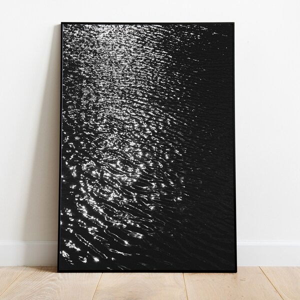 Black and White Water Wall Art - Etsy