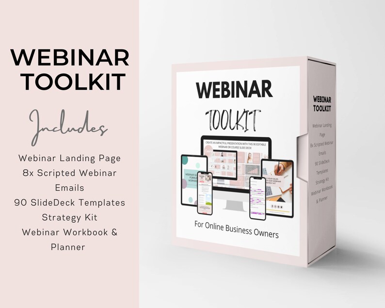 Webinar Toolkit Webinar Landing Page Webinar Template - Etsy