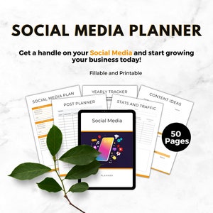 Social Media Planner Bundle, Instagram Planner Printable, Digital ...