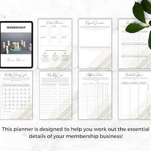 Membership Business Planner, Membership Strategy, Subscription Tracker ...