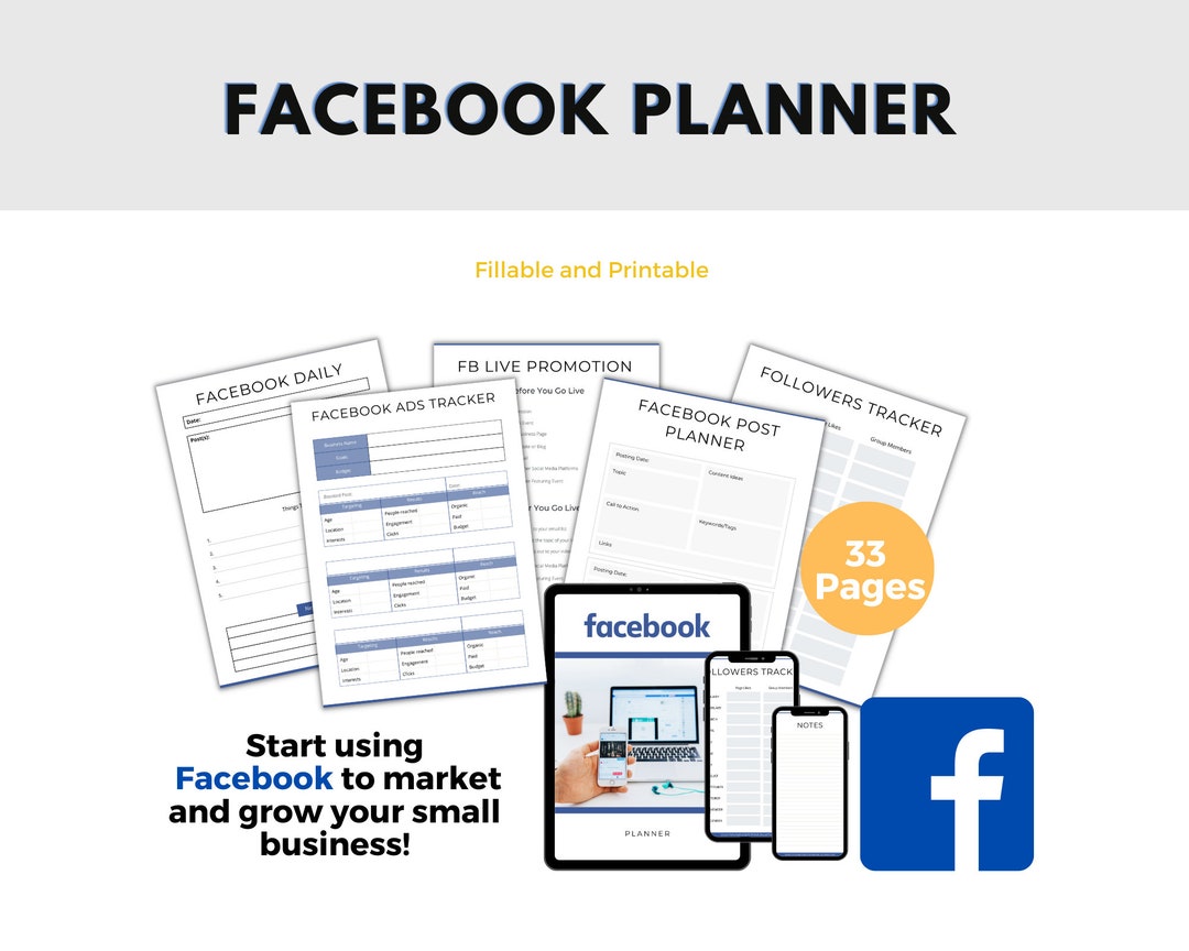 Facebook Planner Business Planner Facebook Growth Plan Facebook ...