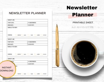 Newsletter Planner | Etsy