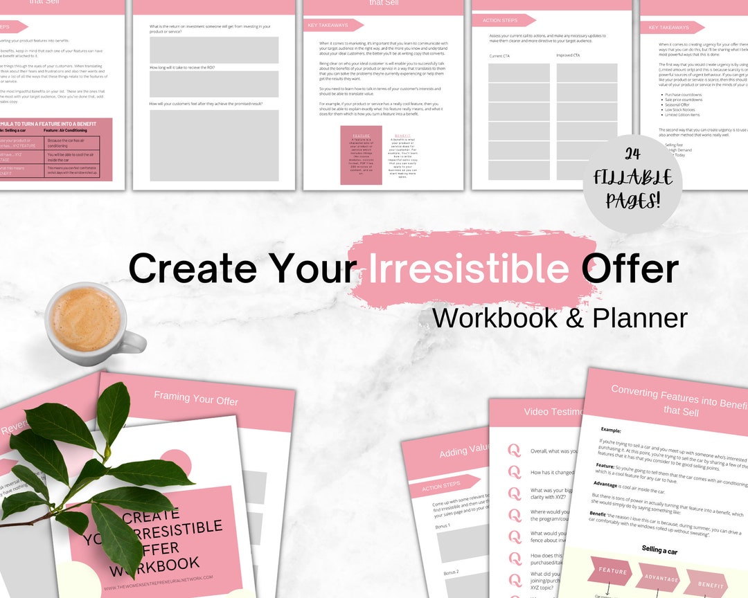 Create Your Irresistible Offer Workbook | Irresistible Offer Planner ...