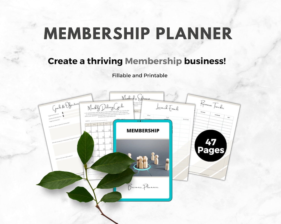 Membership Business Planner, Membership Strategy, Subscription Tracker ...