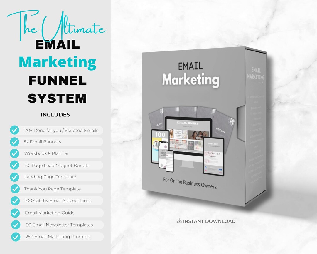 Email Funnel System, Email Marketing Templates, Done for You, Lead ...