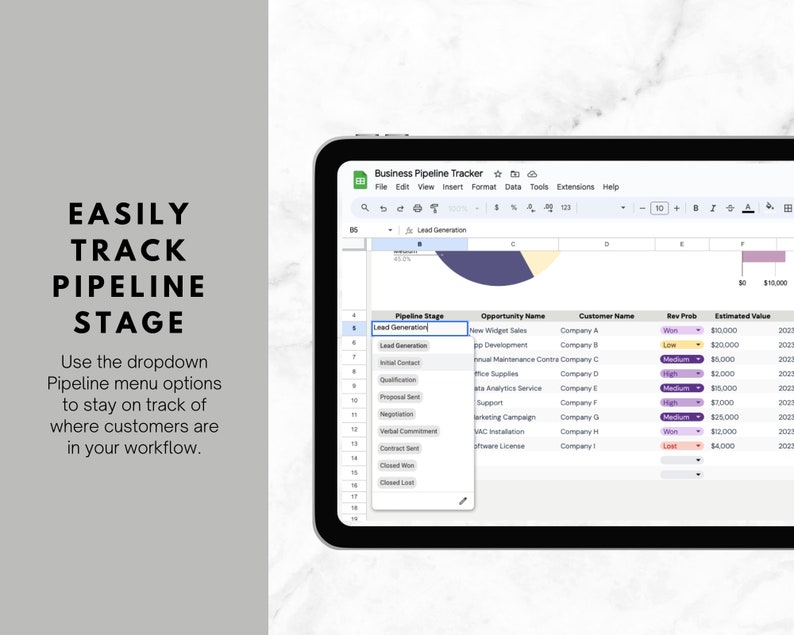Business Pipeline Google Sheet Template, Sales Pipeline Planning Guide ...
