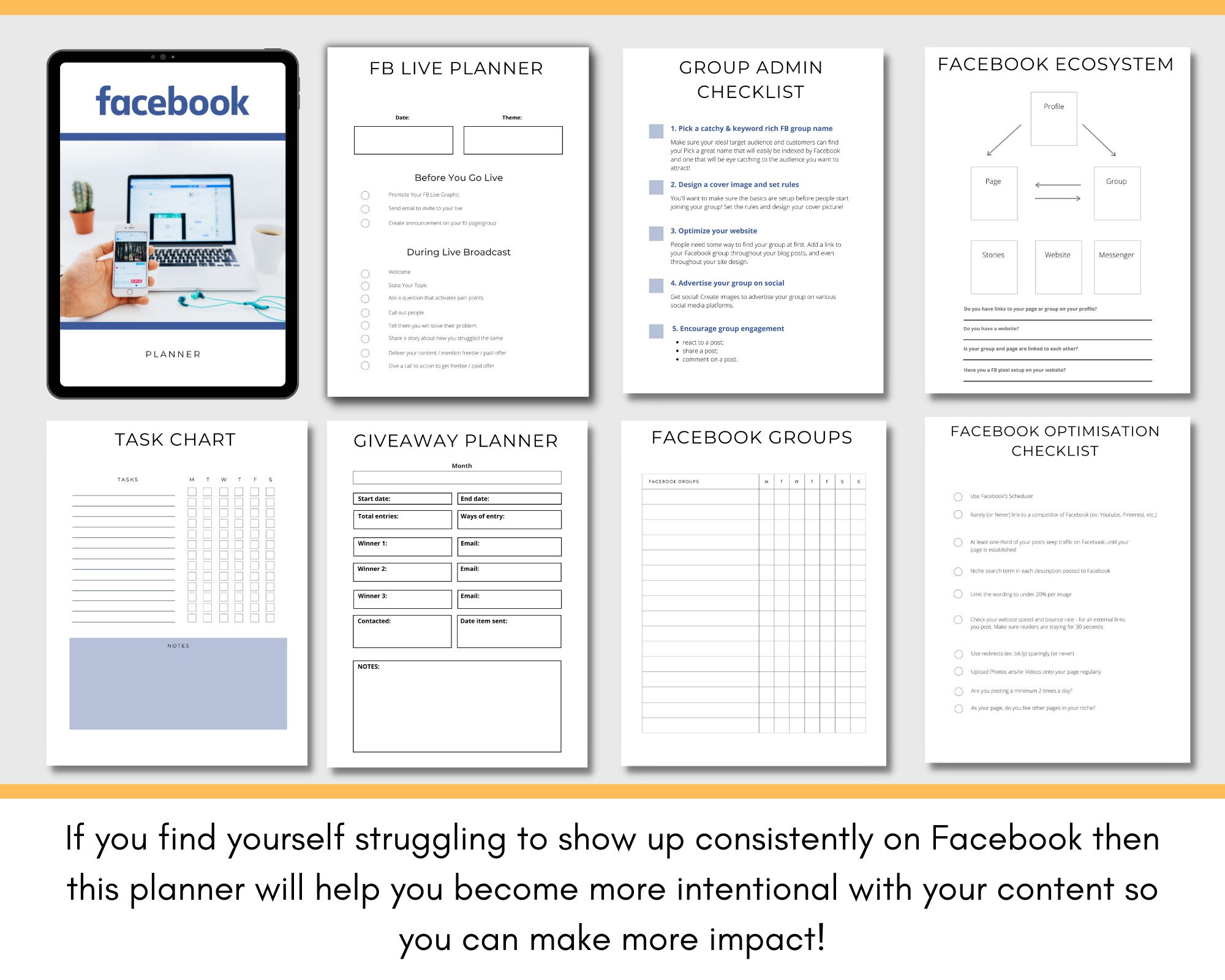Facebook Planner Business Planner Facebook Growth Plan Facebook ...