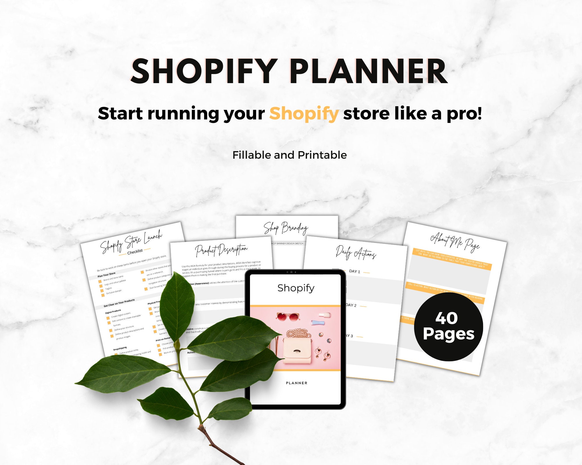 Shopify Planner | Business Planner | Ecommerce Planner | Shop Organiser ...