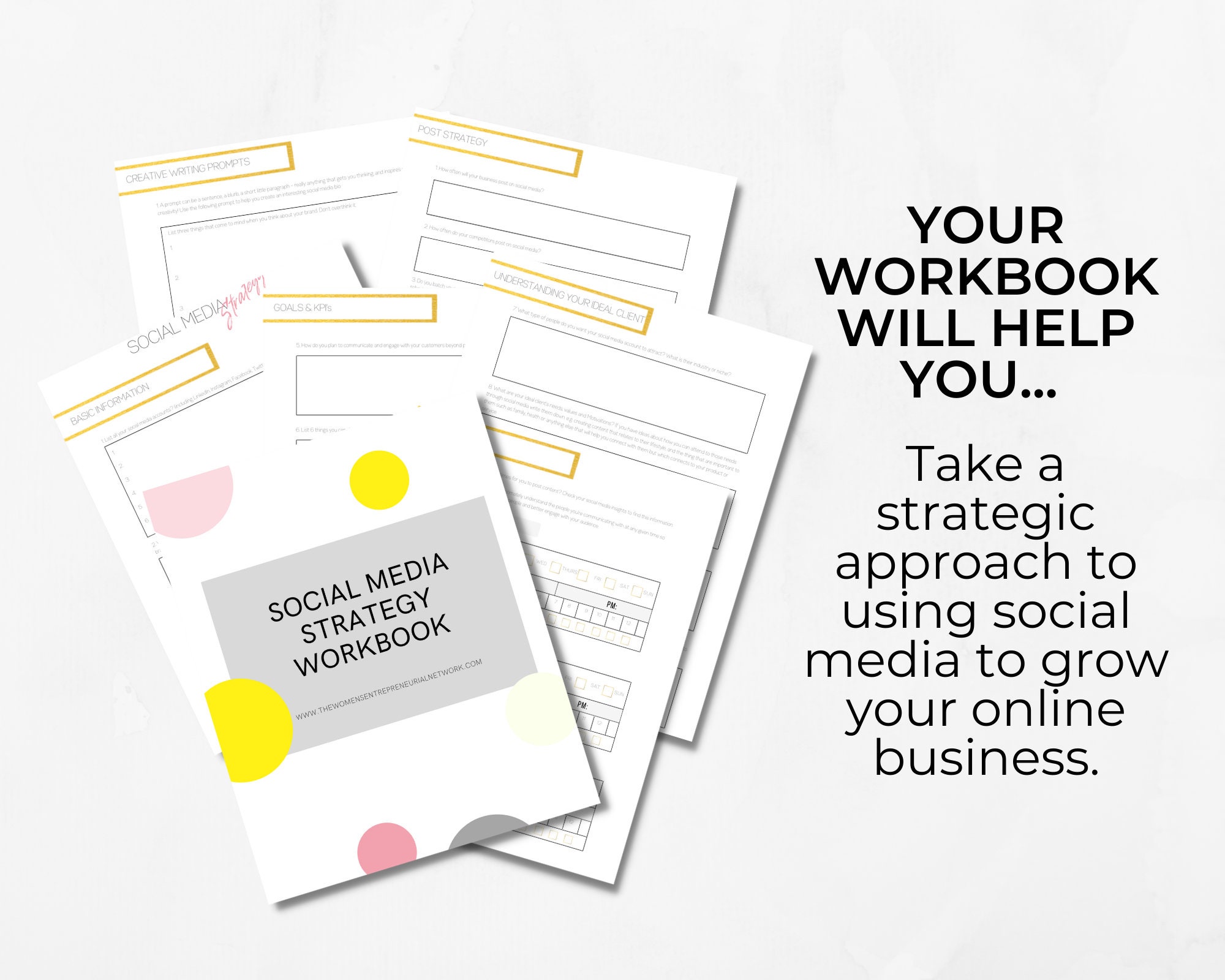 Social Media Workbook Social Media Strategy Social Media - Etsy
