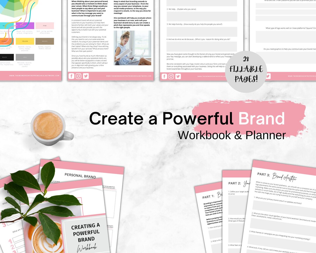 Branding Workbook | Branding Guide | Brand Strategy | Branding Planner ...