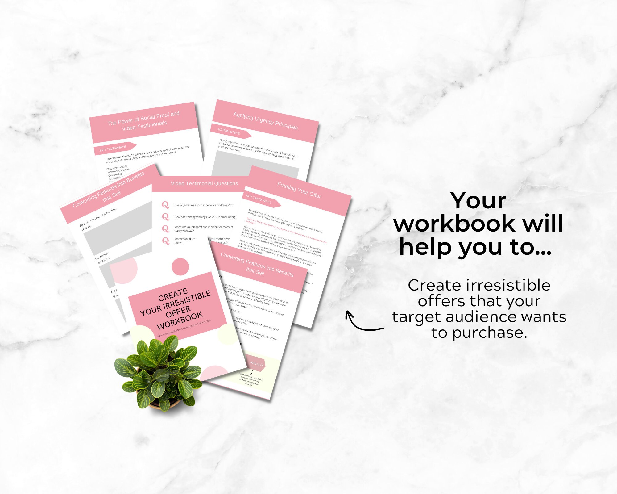 Create Your Irresistible Offer Workbook | Irresistible Offer Planner ...
