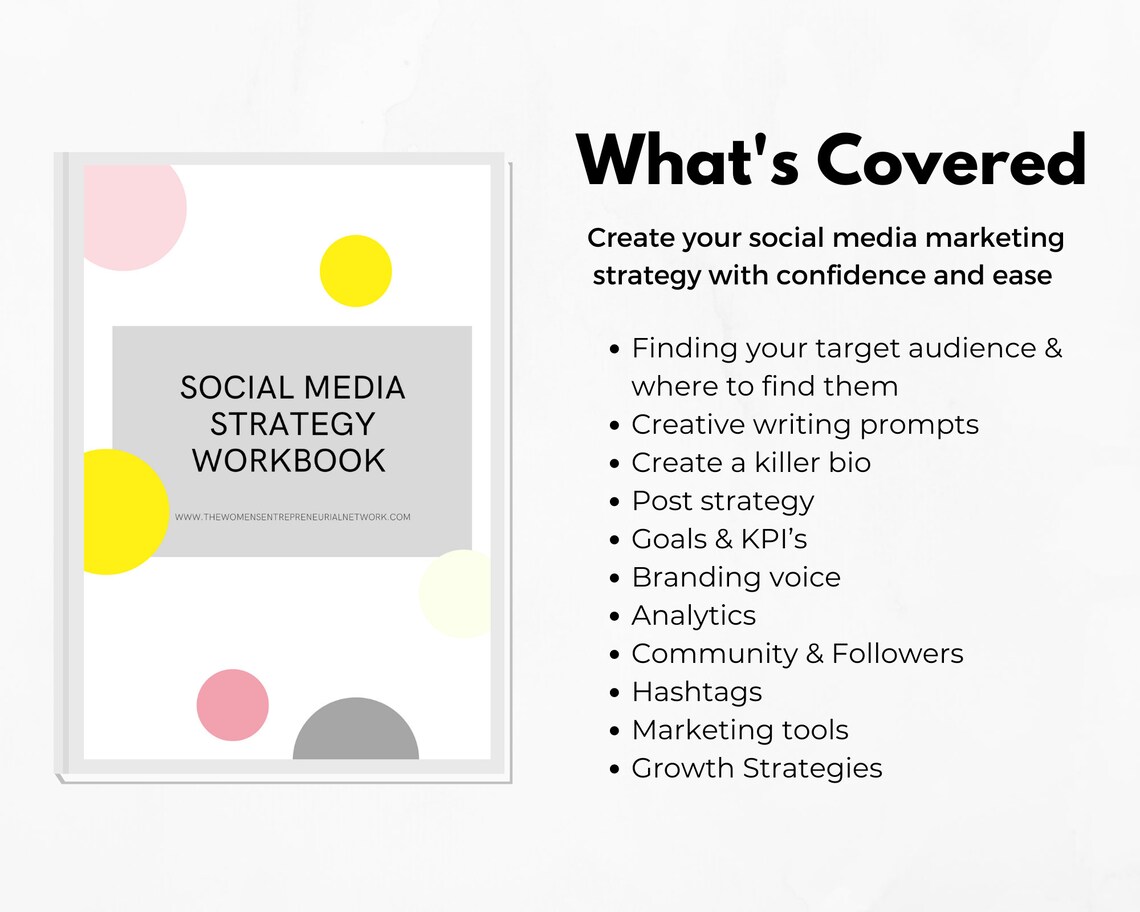 Social Media Workbook Social Media Strategy Social Media - Etsy