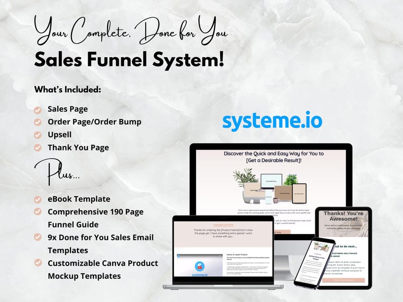 Systemeio Sales Funnel Templates, Done for You Digital Product Sales ...