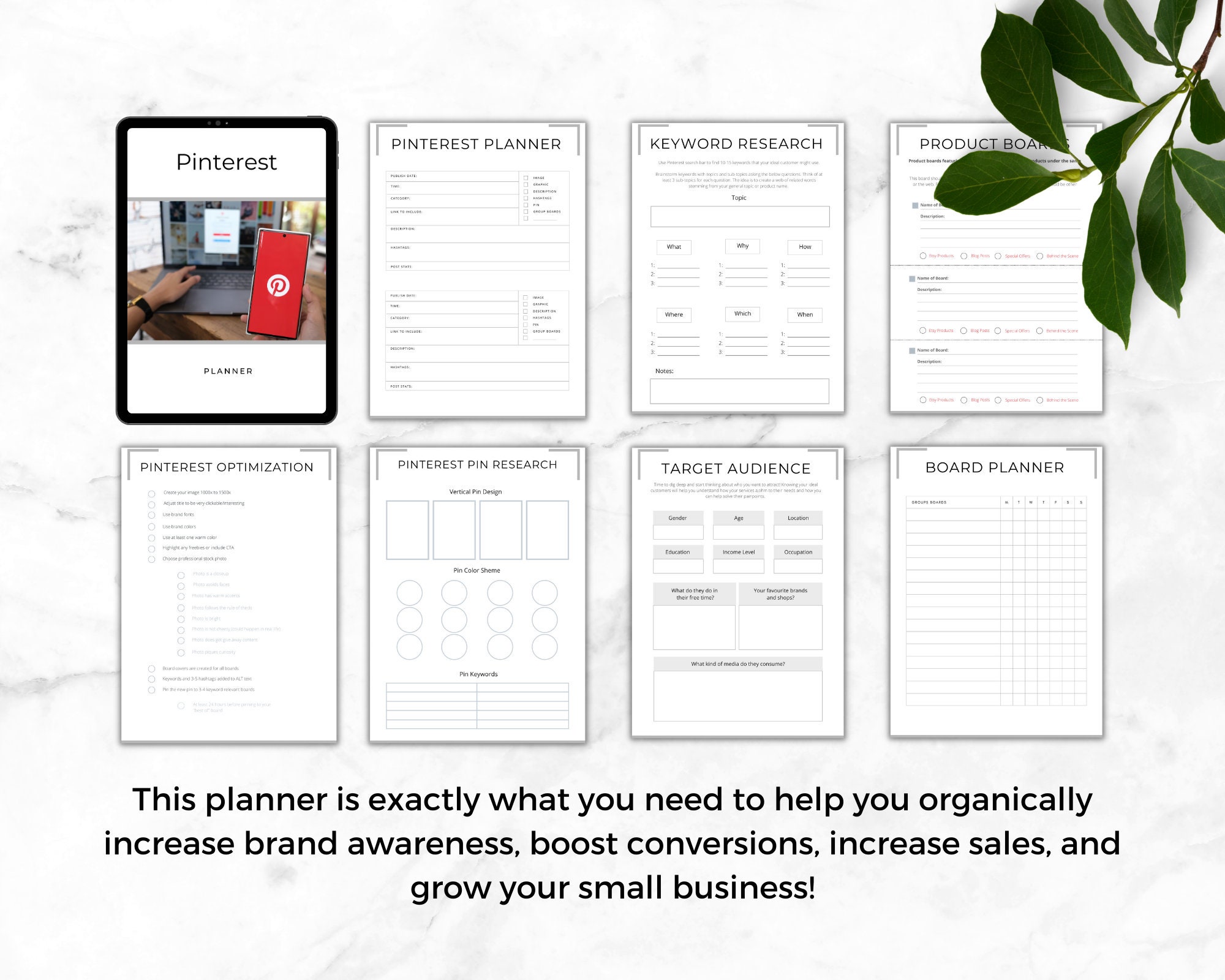 Pinterest Planner | Pinterest Template | Pinterest Checklist ...