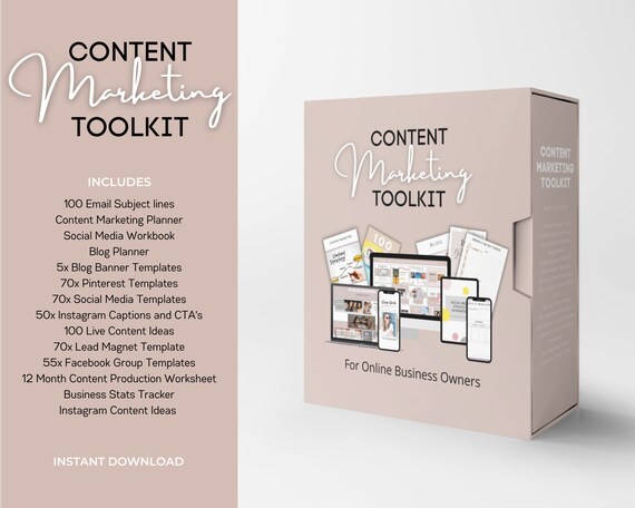 Content Marketing Toolkit Course Creator Bundle Social - Etsy