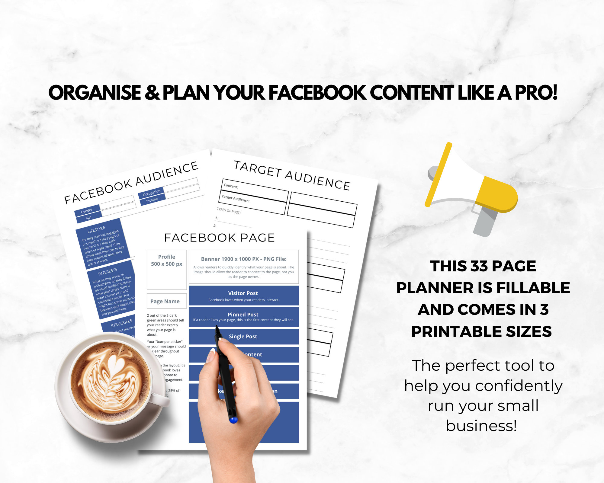 Facebook Planner | Business Planner | Facebook Growth Plan | Facebook ...