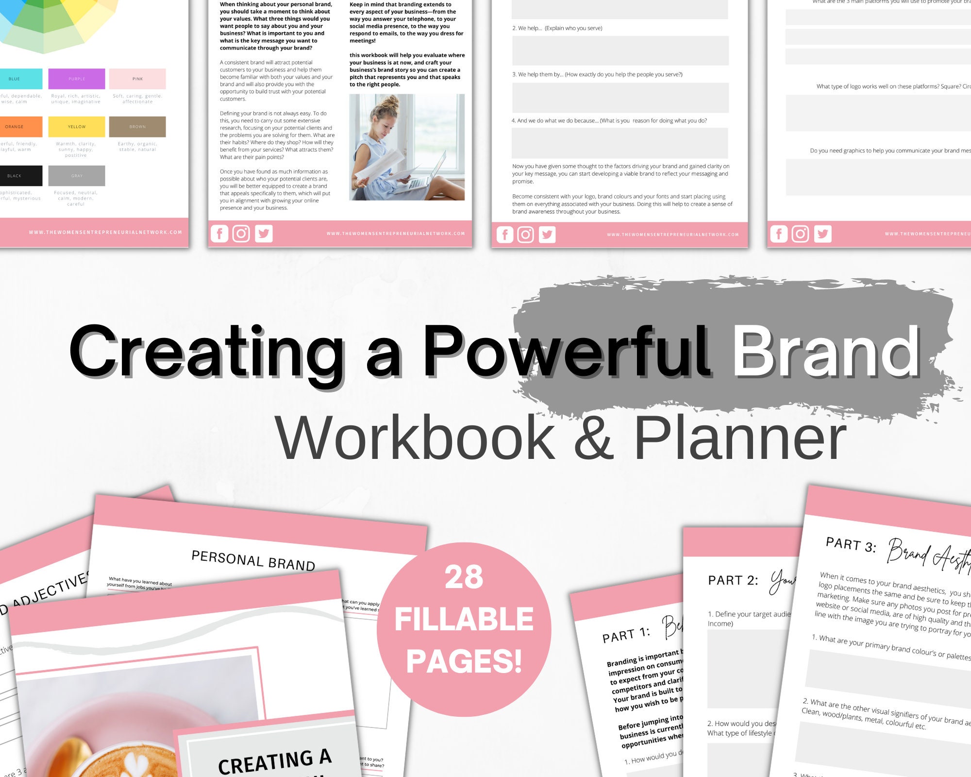 Branding Workbook Branding Guide Brand Strategy Branding - Etsy