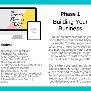Small Business Starter Kit, Business Plan, Social Media Kit, Content ...