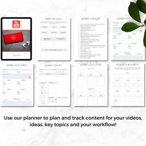 Youtube Content Strategy Planner | Social Media Planner Printable ...