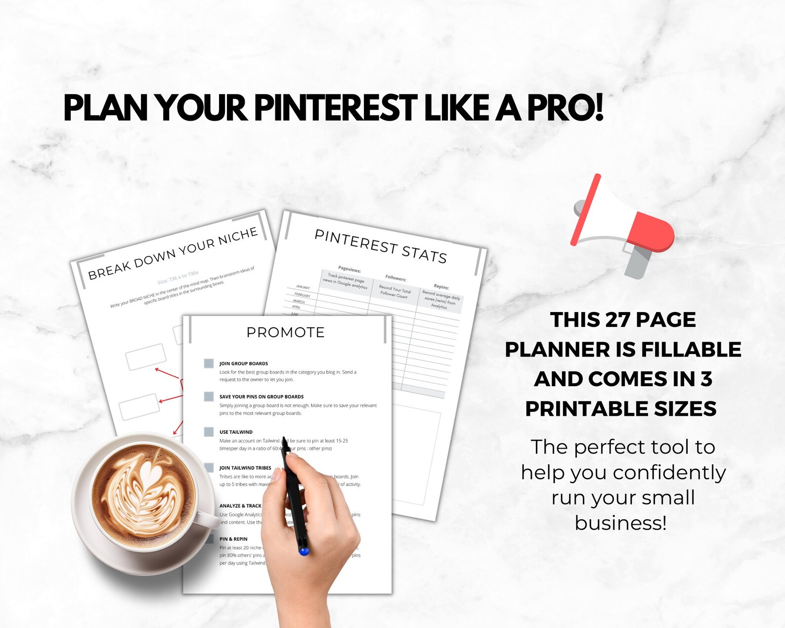 Pinterest Planner | Pinterest Template | Pinterest Checklist ...