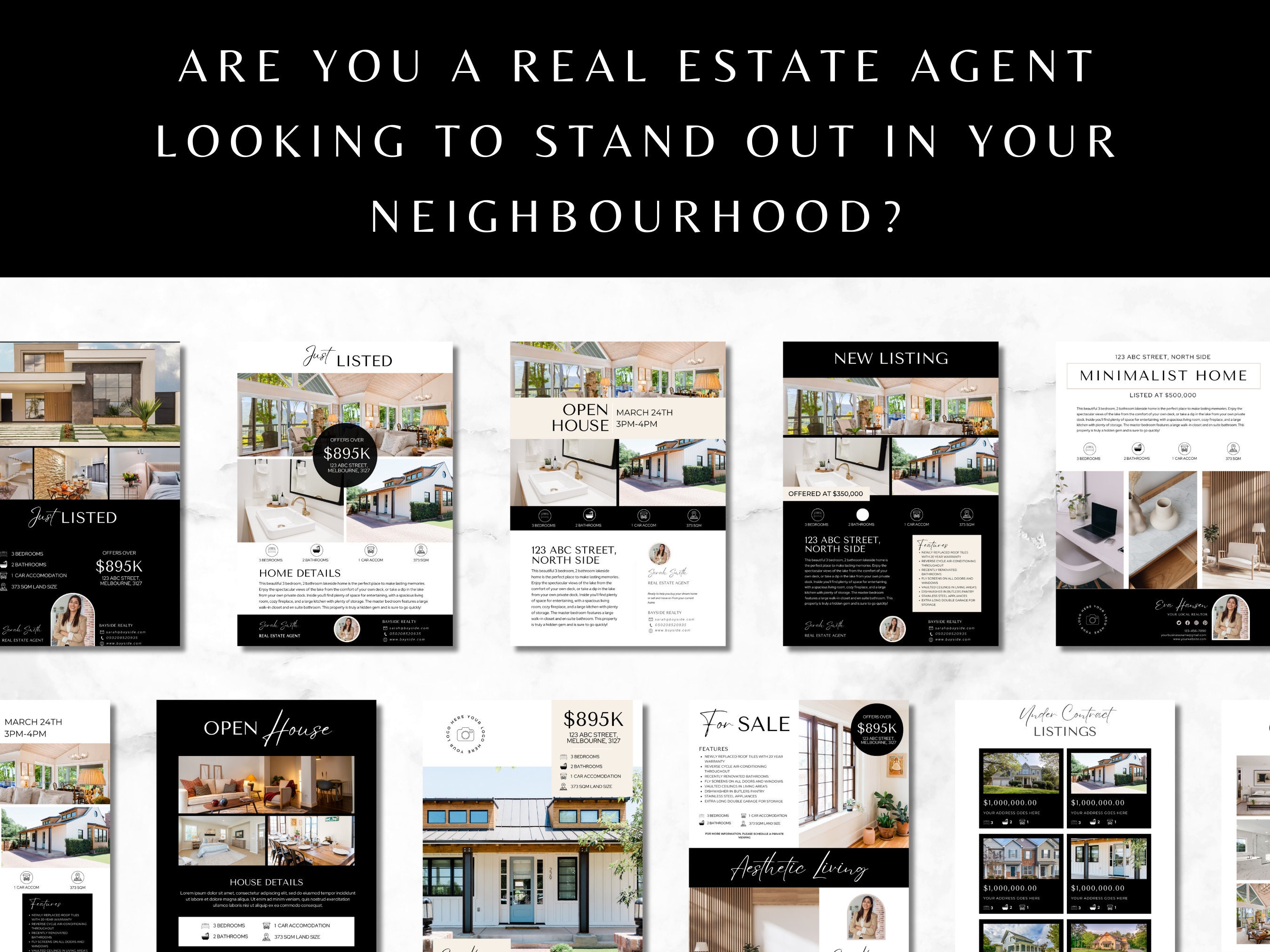 Real estate marketing Template Bundle, Real Estate marketing, real ...