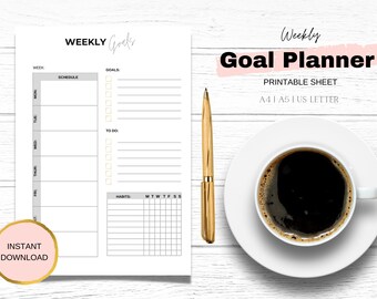 Weekly Goal Tracker | Etsy
