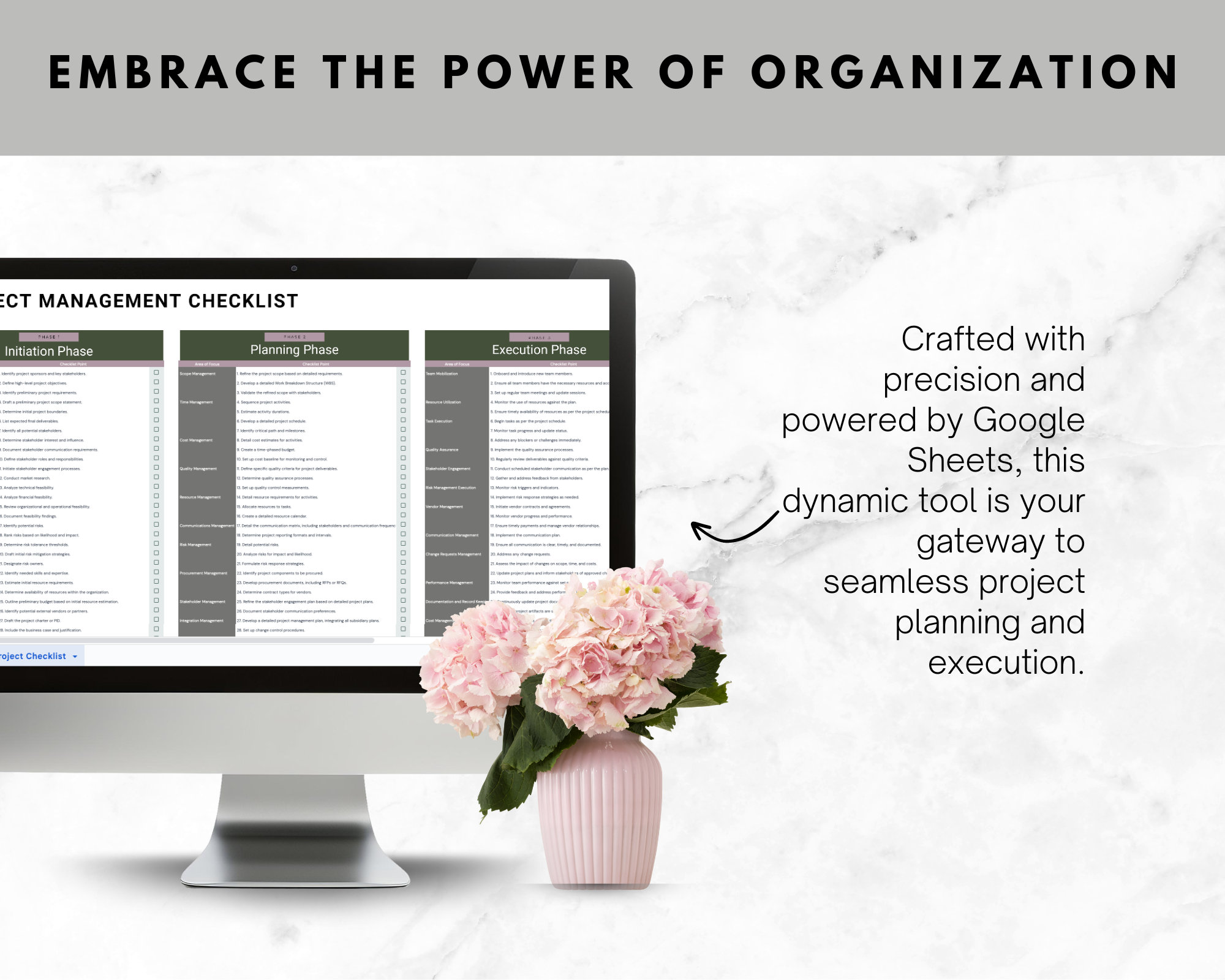 Project Management Checklist, Project Management Daily Checklist, Task ...