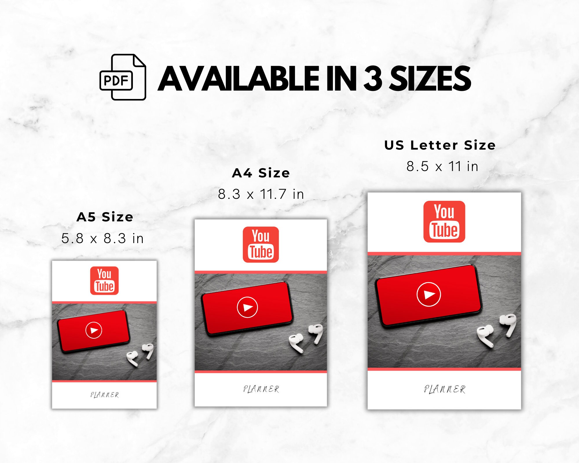 Youtube Content Strategy Planner | Social Media Planner Printable ...